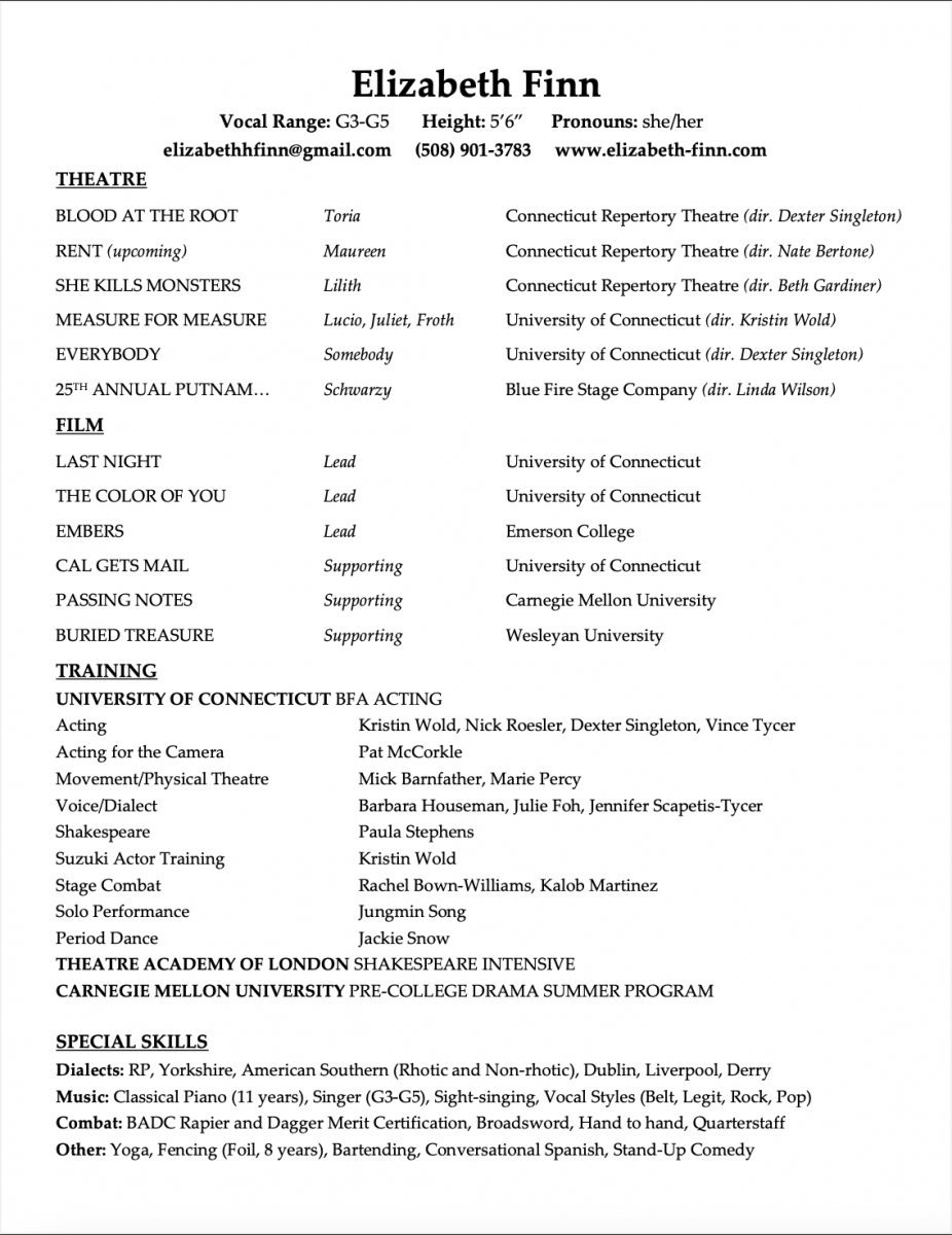 ELIZABETH FINN | UConn Dramatic Arts